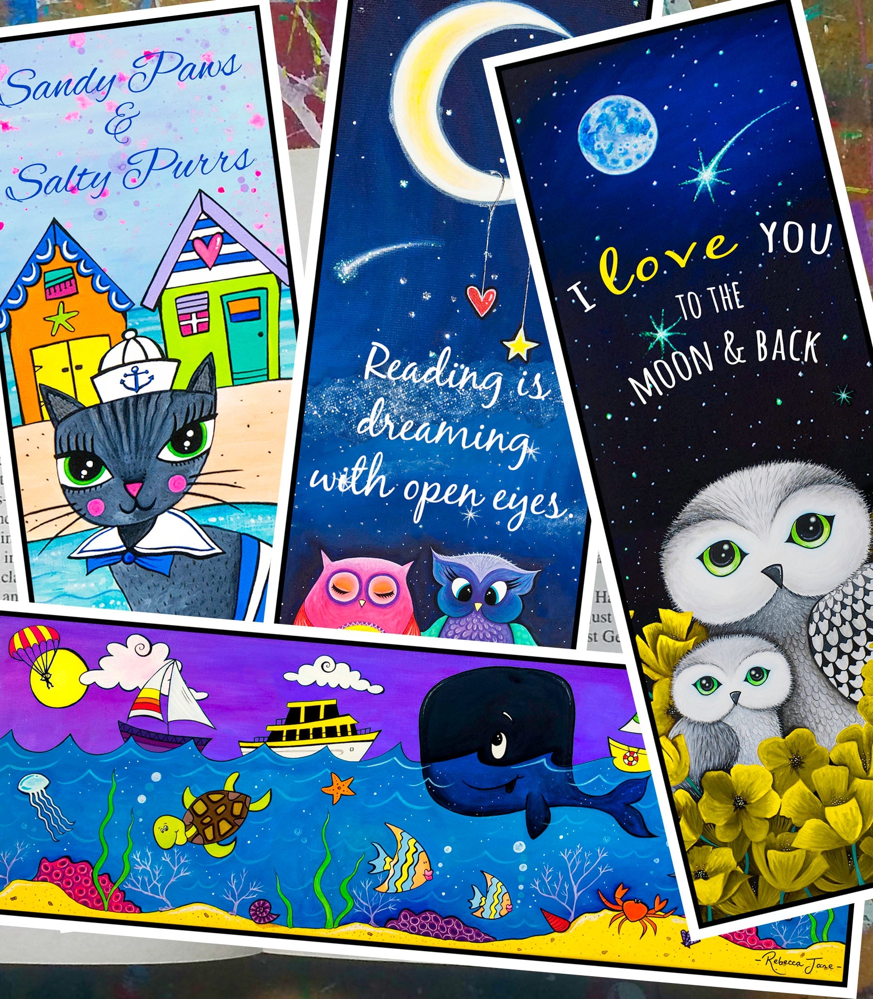 Bookmarks – Art by Rebecca Jane