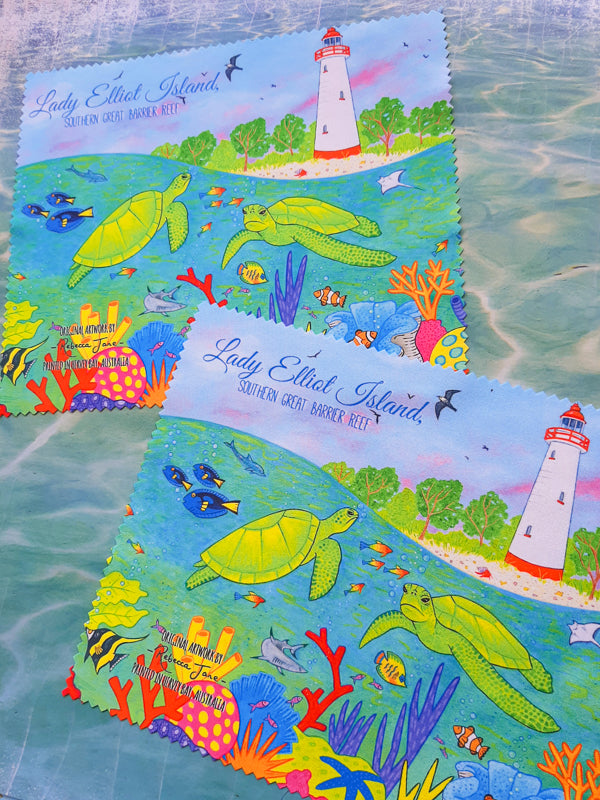Turtle Island Lens Cloth – Art by Rebecca Jane